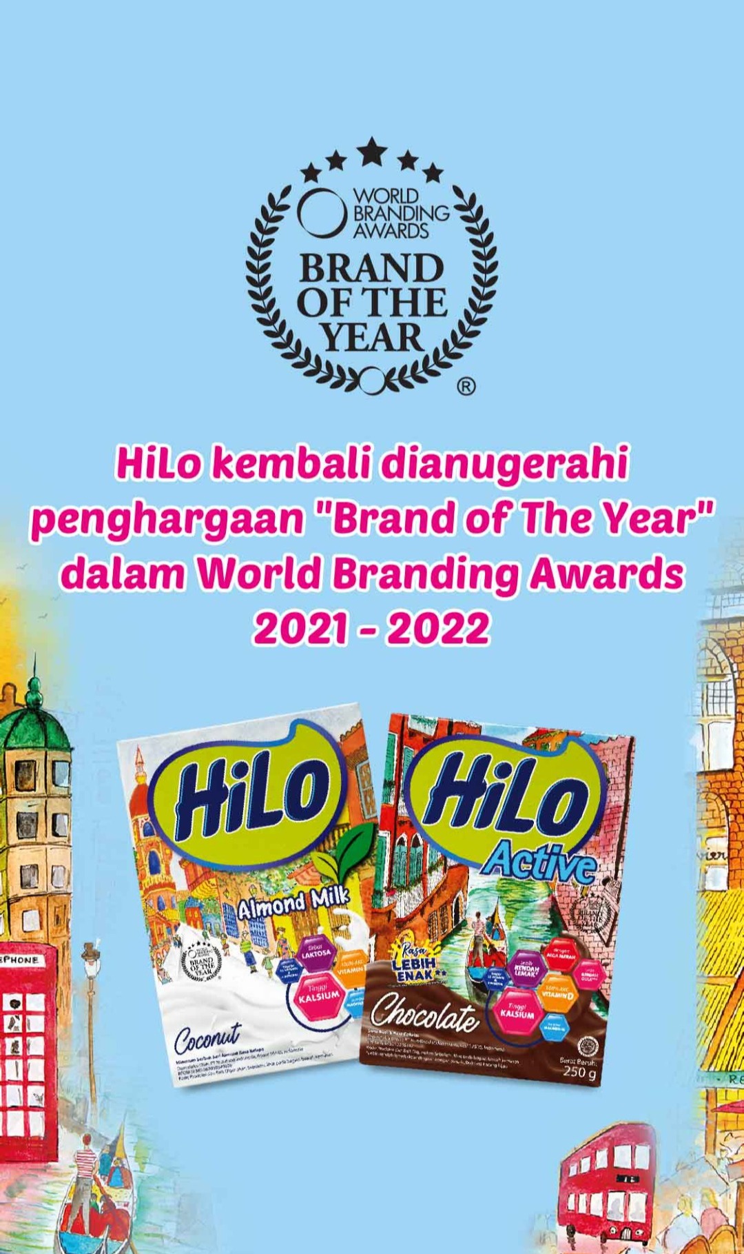 HiLo - Susu Tinggi Kalsium dan Protein - Gerak Lebih Gesit